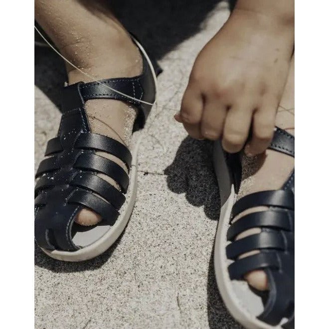 Audrey Sandal - Navy — Collins & Conley